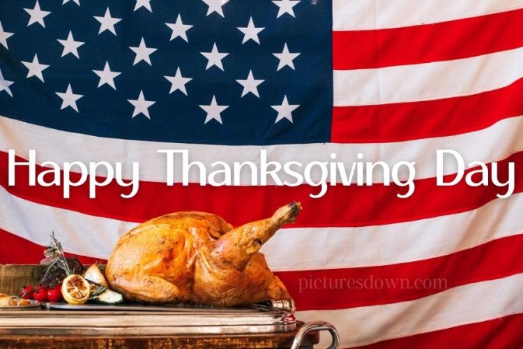 Happy thanksgiving American flag free download